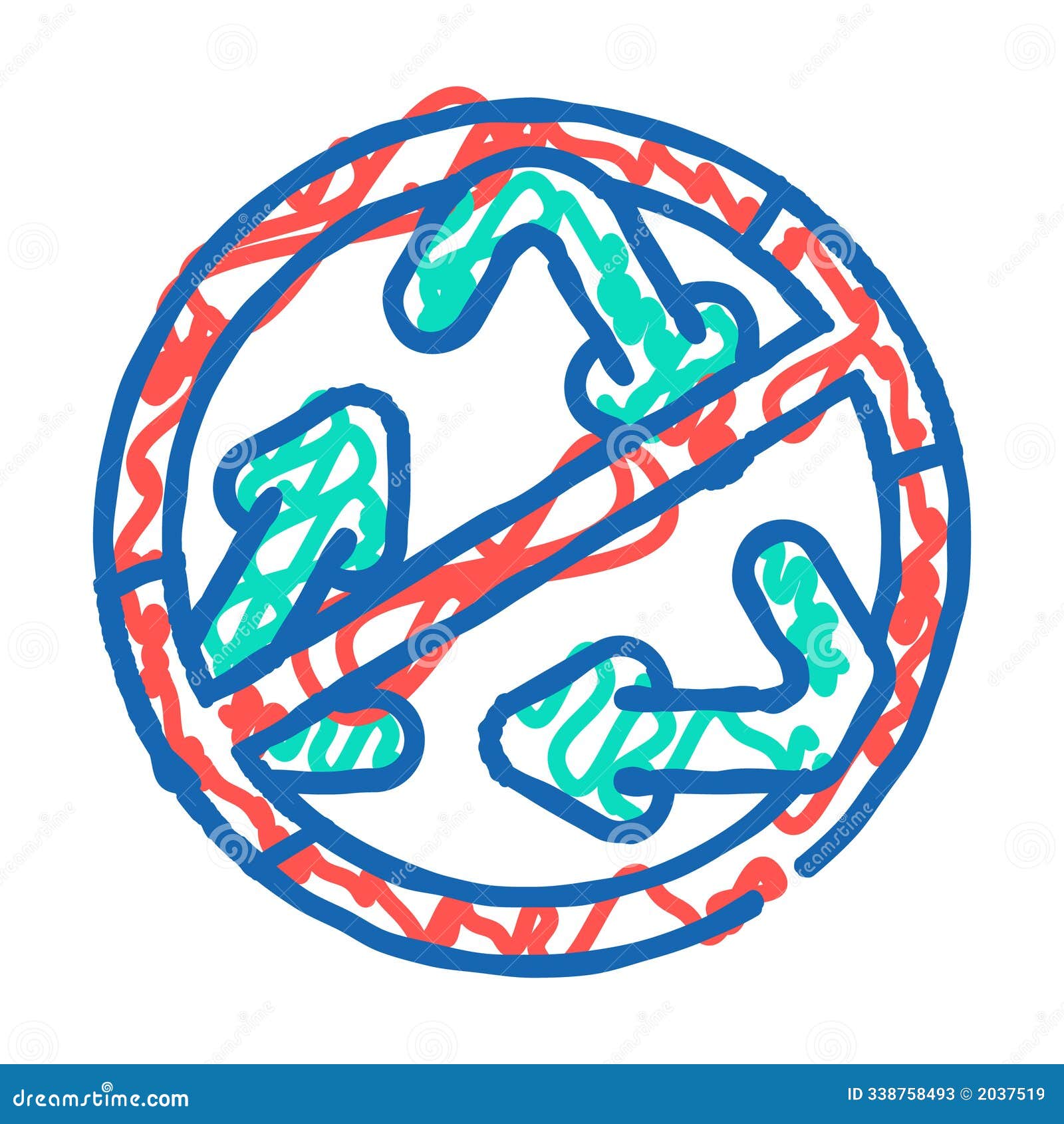 Non Biodegradable Waste Sorting Icon Doodle Illustration Stock ...