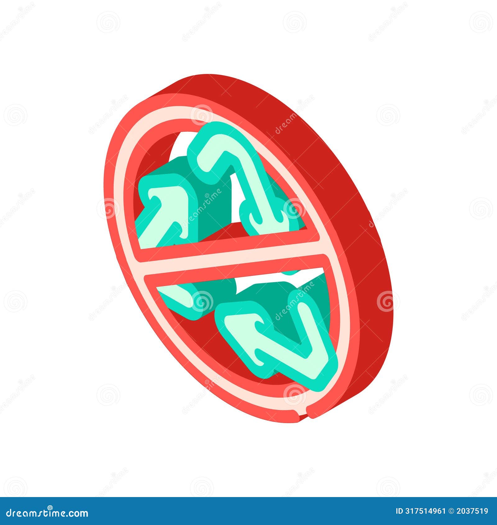 Non Biodegradable Waste Sorting Isometric Icon Vector Illustration ...