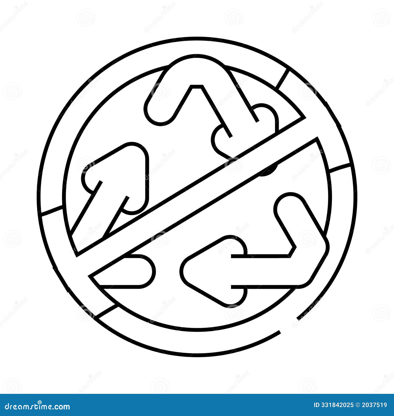 Biodegradable Waste Sorting Icon Doodle Illustration | CartoonDealer ...