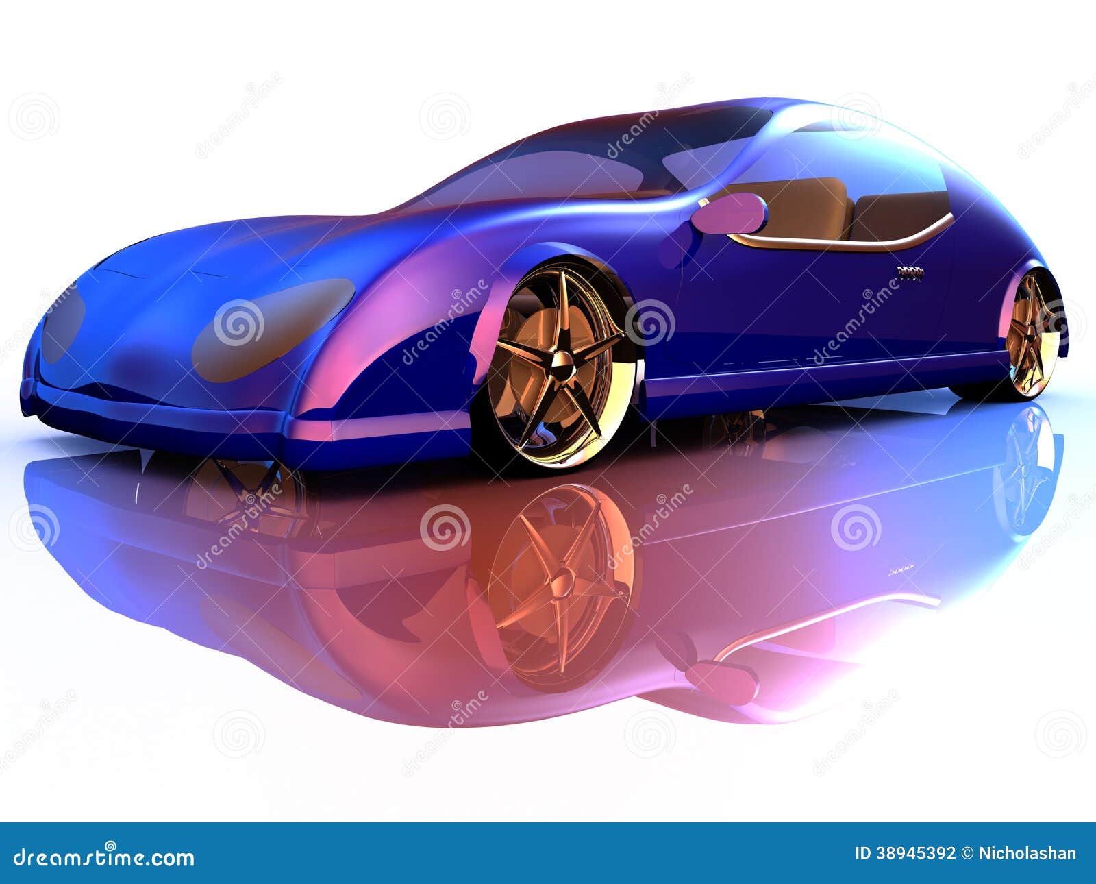 Non-branded Generic Concept Car Stock Illustration - Illustration of ...