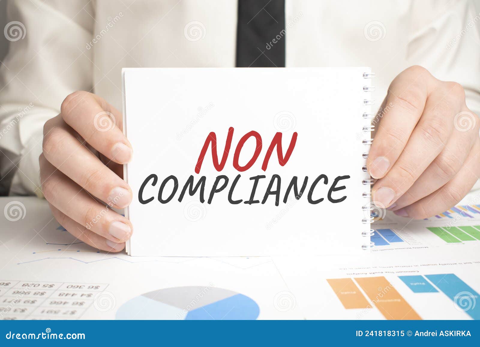 NON COMPLIANCE. Notebook on Wood Table Stock Image - Image of advice ...