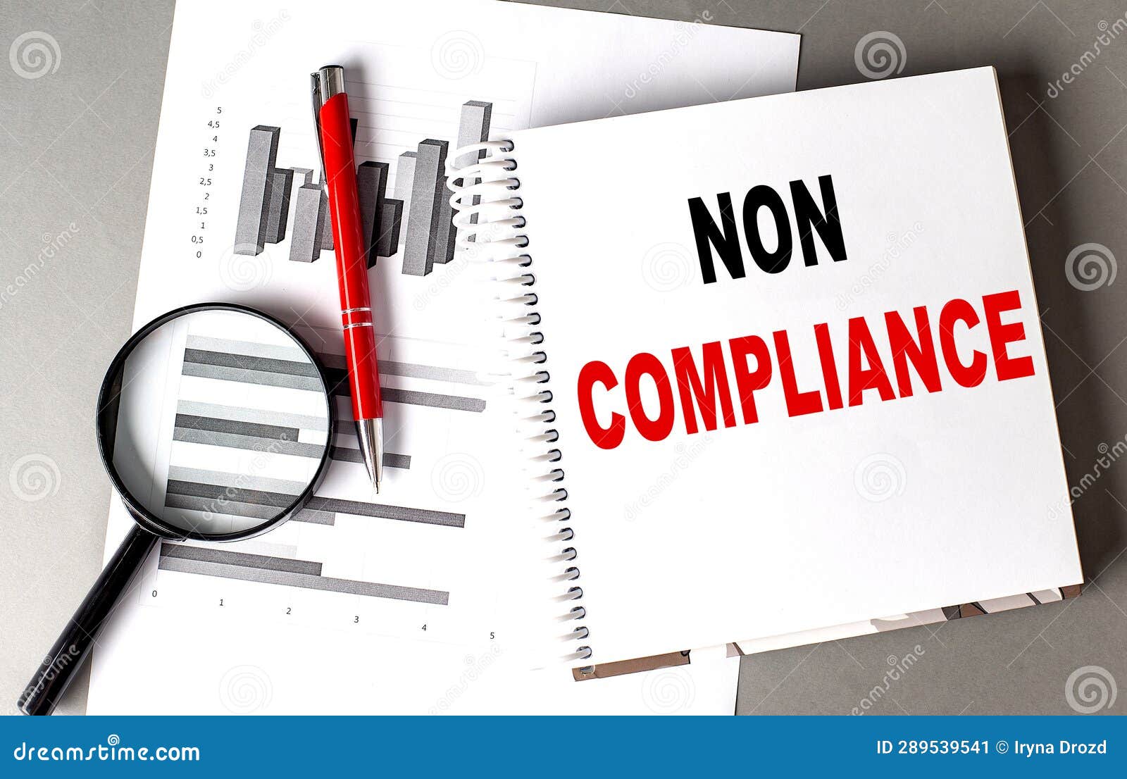 NON COMPLIANCE Text Written on a Notebook with Chart Stock Image ... NON COMPLIANCE Text Written on a Notebook with Chart Stock Image ...