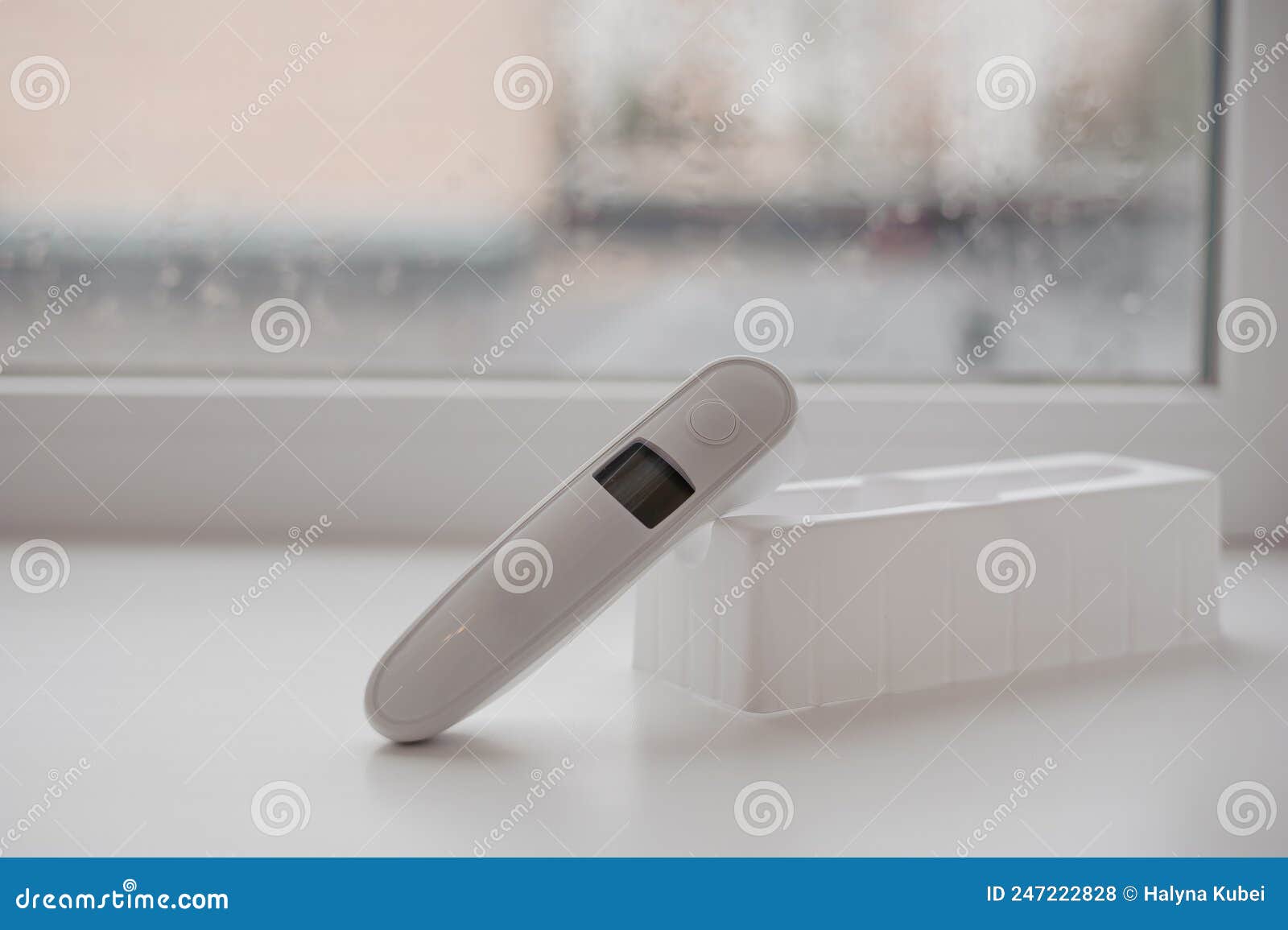 Non-contact Thermometer on a White Background for Measuring Body ...