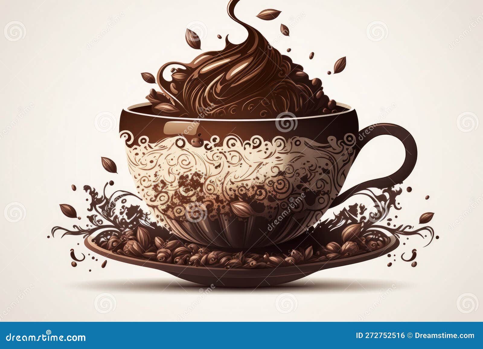 Non Conventional Coffee Cup Vector. Generative Ai Stock Illustration ...