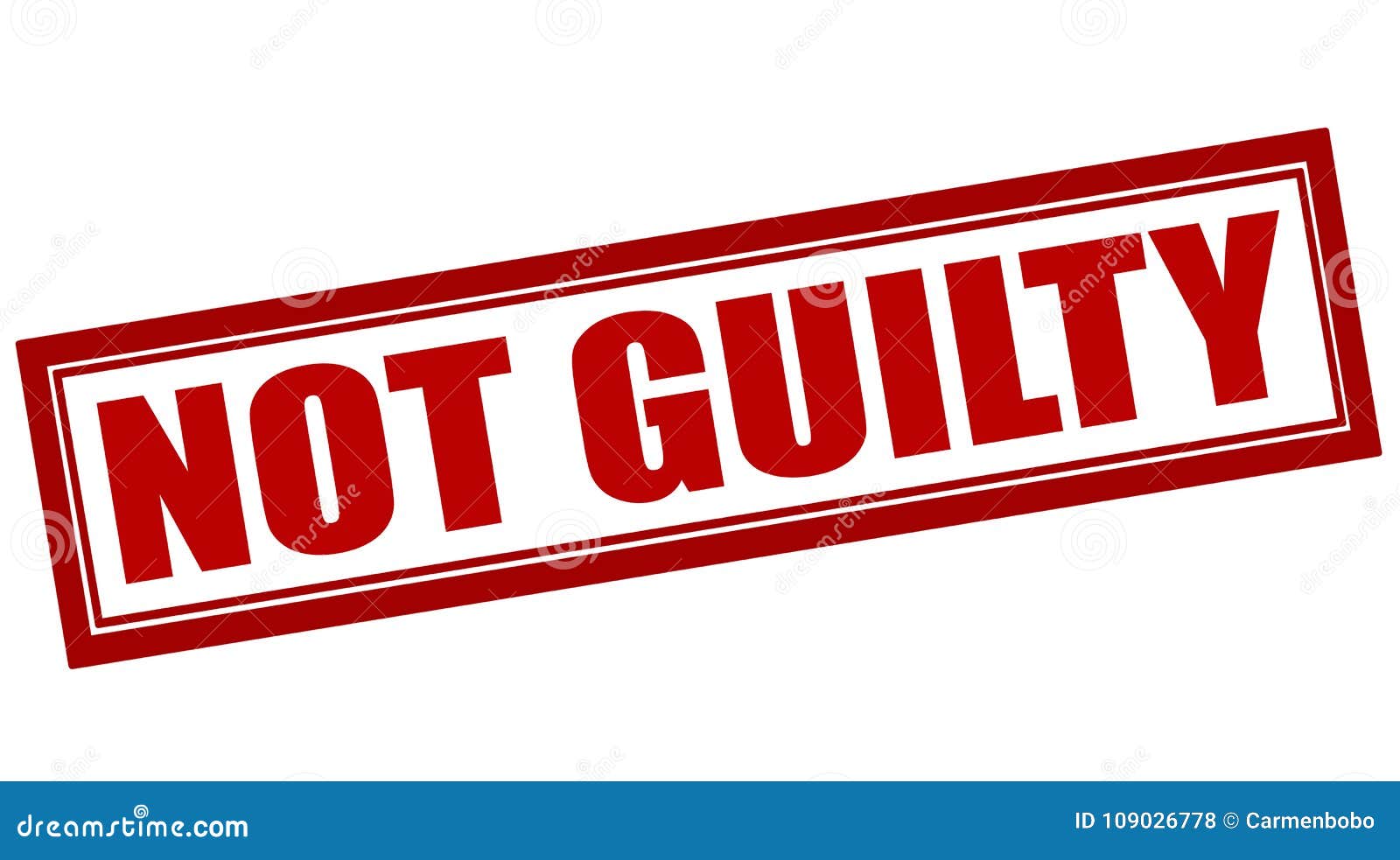 Non coupable illustration stock. Illustration of estampille - 109026778