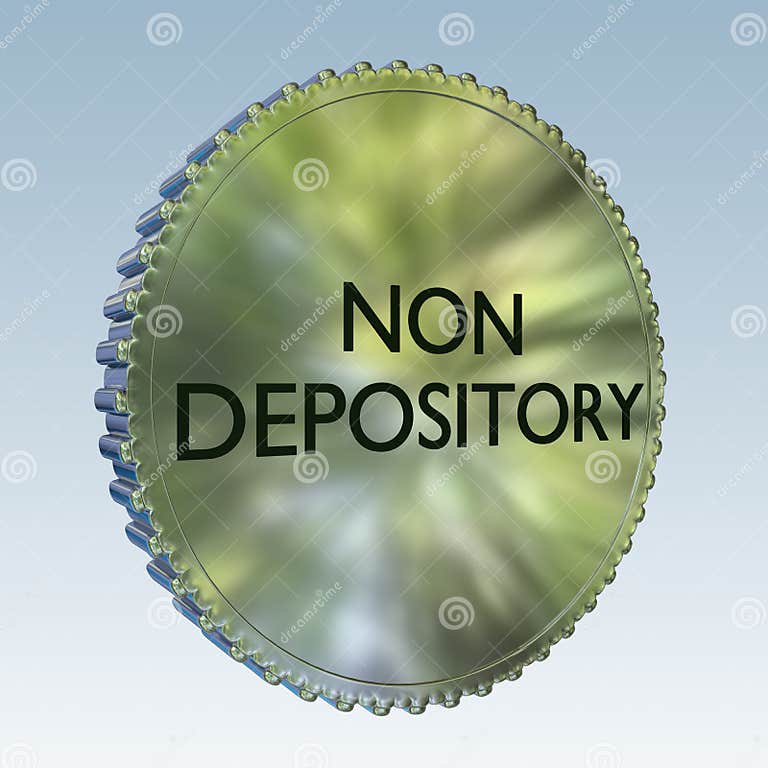 NON DEPOSITORY concept stock illustration. Illustration of business ...