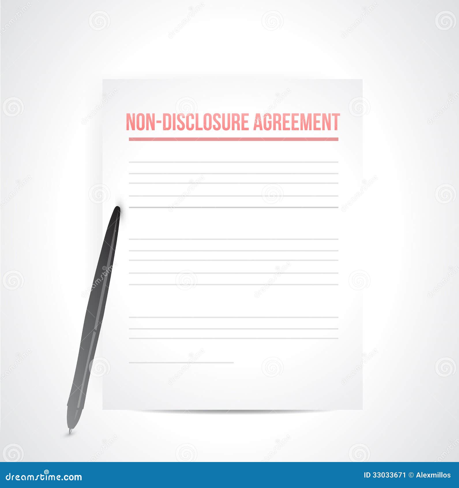 Non Disclosure Agreement Docs Stock Illustration - Illustration of ...