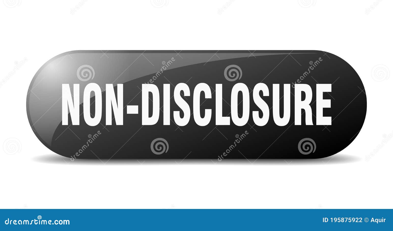 Non-disclosure Button. Sticker. Banner. Rounded Glass Sign Stock Vector ...