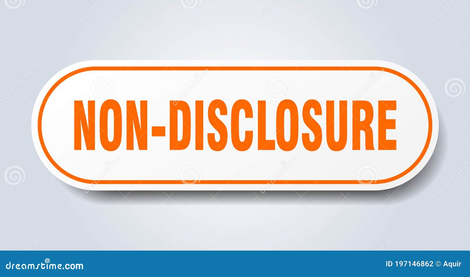 Non-disclosure Sign. Rounded Isolated Button. White Sticker Stock ...