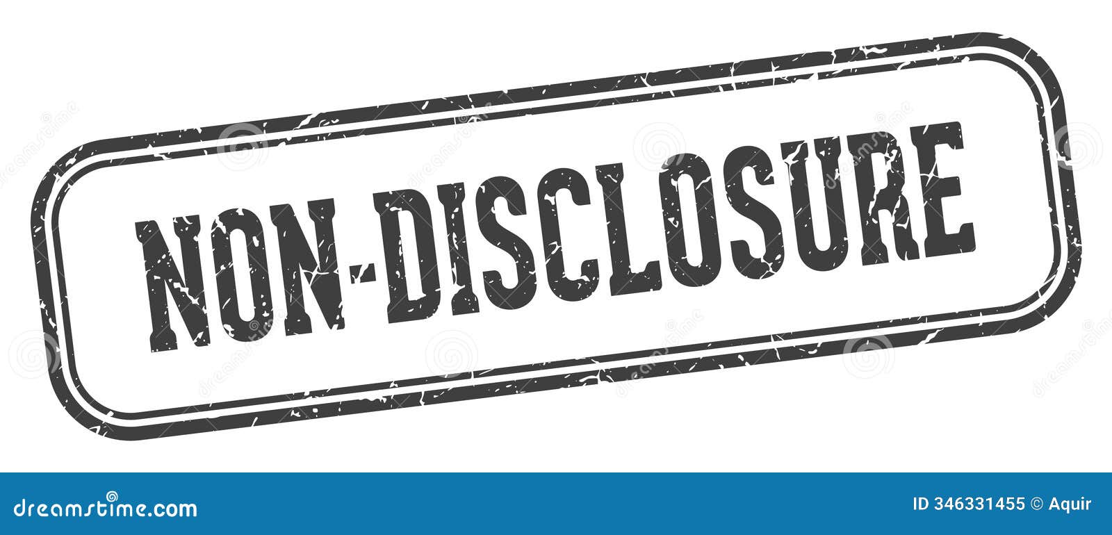 Non-disclosure Stamp. Non-disclosure Rectangular Stamp on White ...