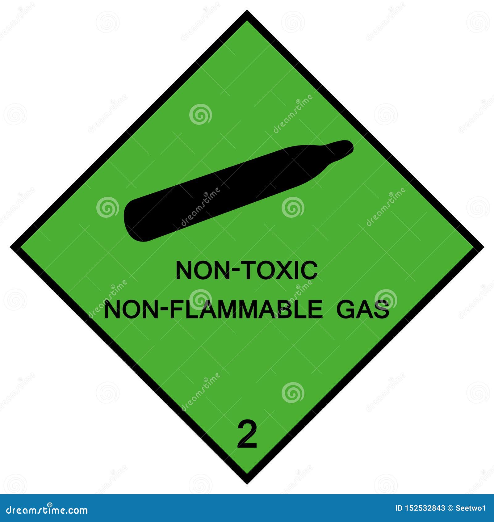 Non-Flammable Gas Symbol Sign Isolate on White Background,Vector ...