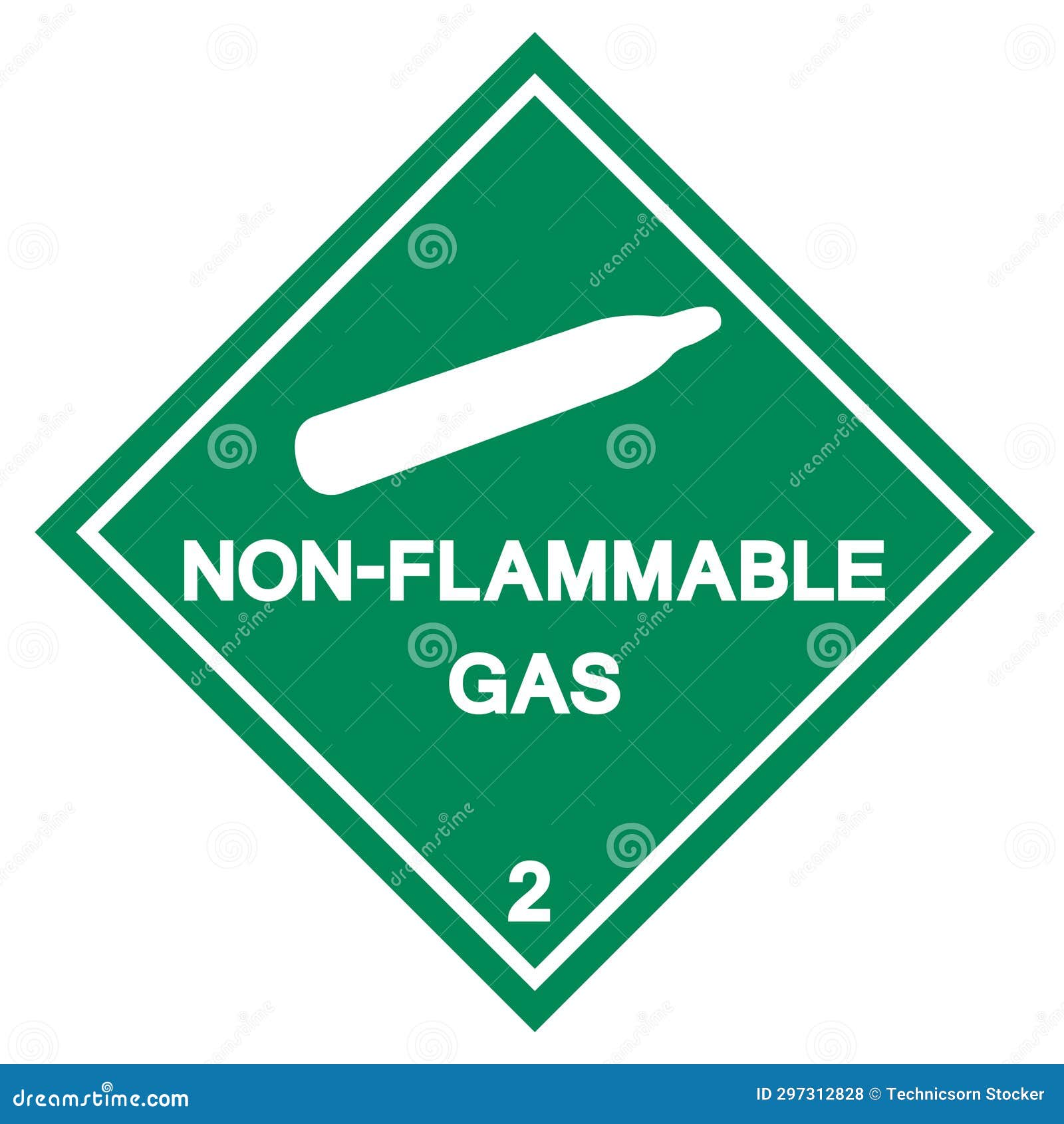 Non-Flammable Gas Symbol Sign ,Vector Illustration, Isolate on White ...