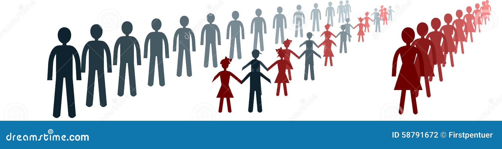 Non Functional Separated Families Conceptual Picture Stock Illustration ...