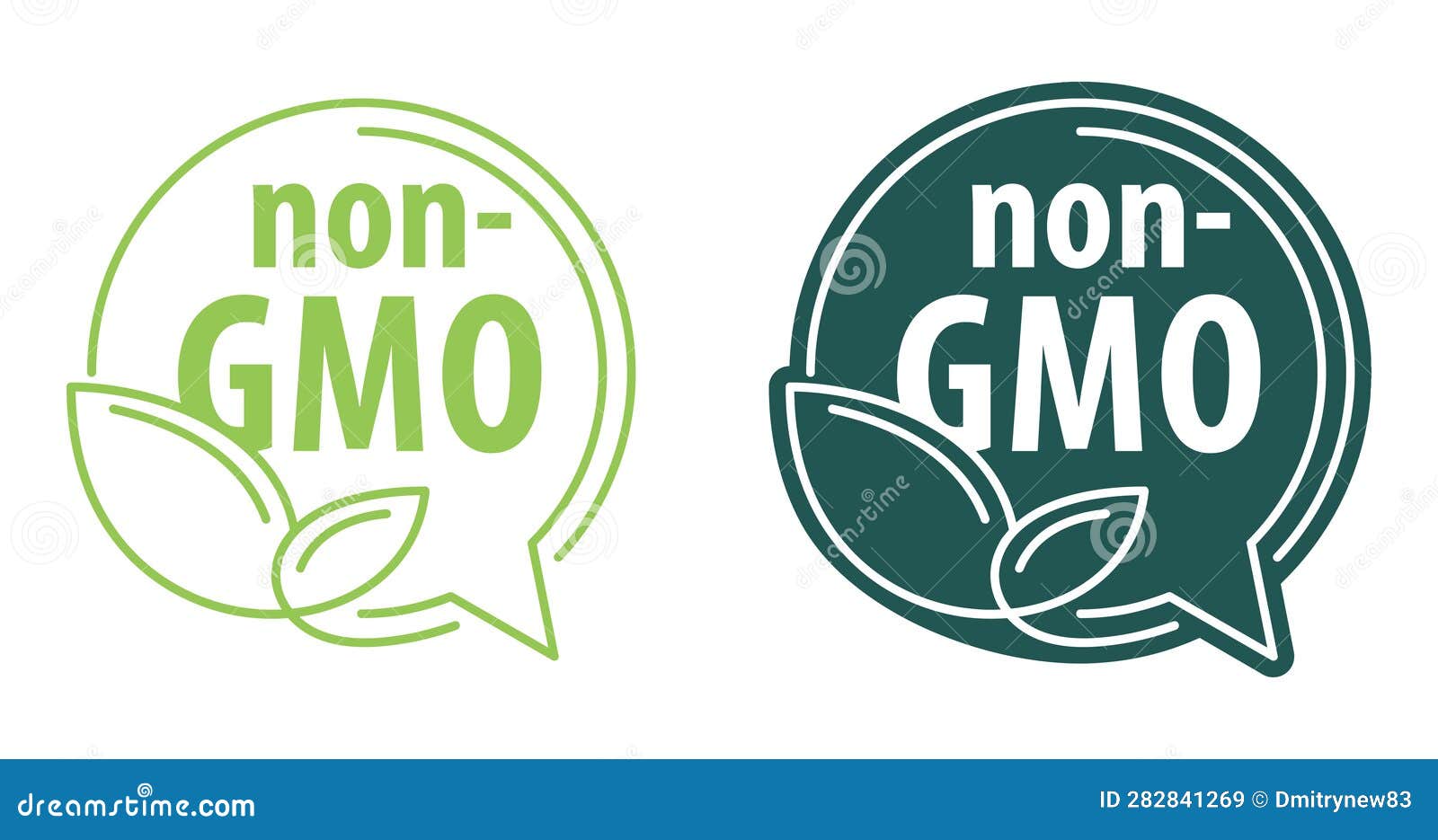 Non-GMO Flat Isolated Label with Leaf Stock Vector - Illustration of unmodified, background ...