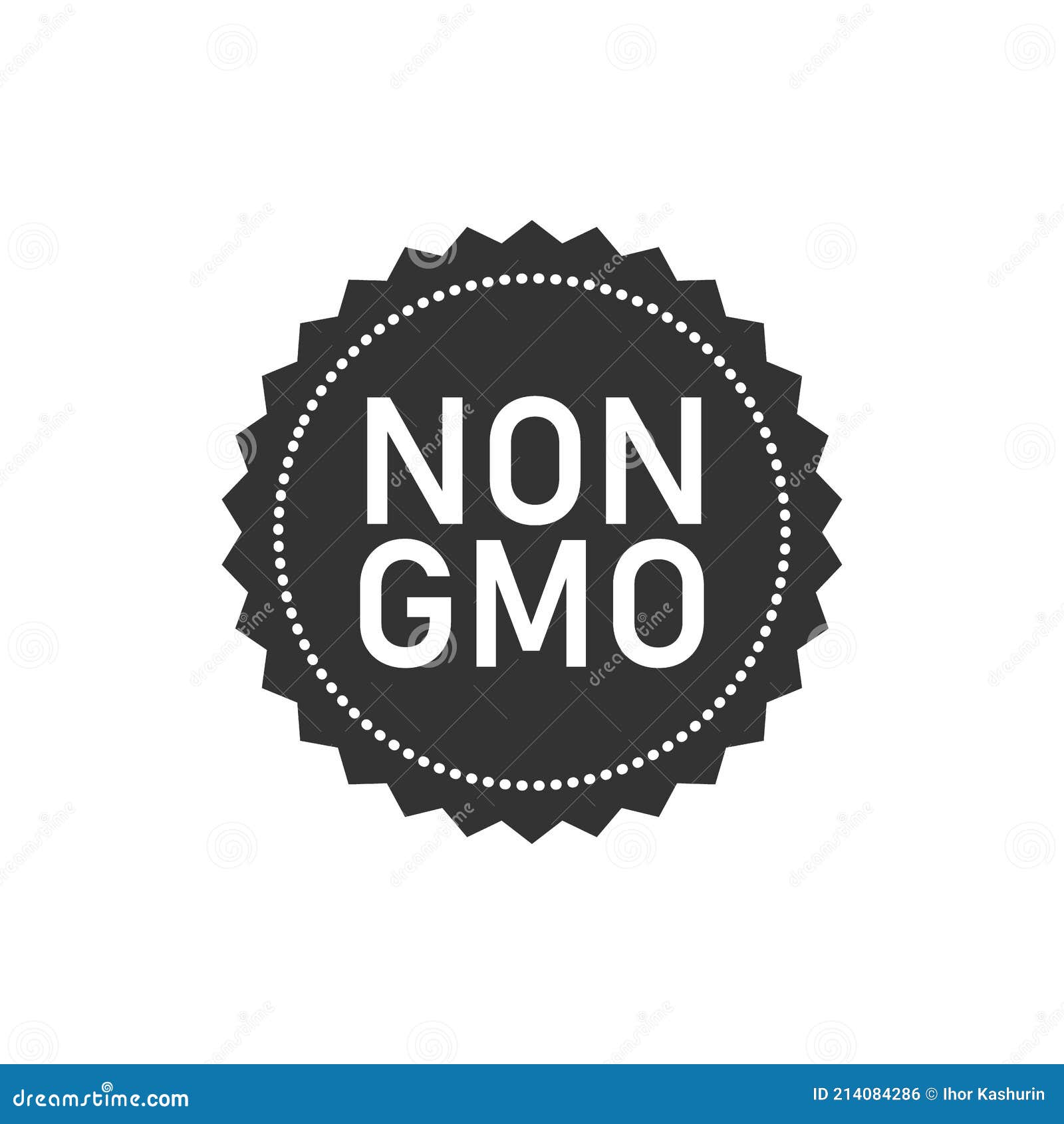 Non GMO Icon. Graphic Oval Symbol Typographic. Vector Illustration ...