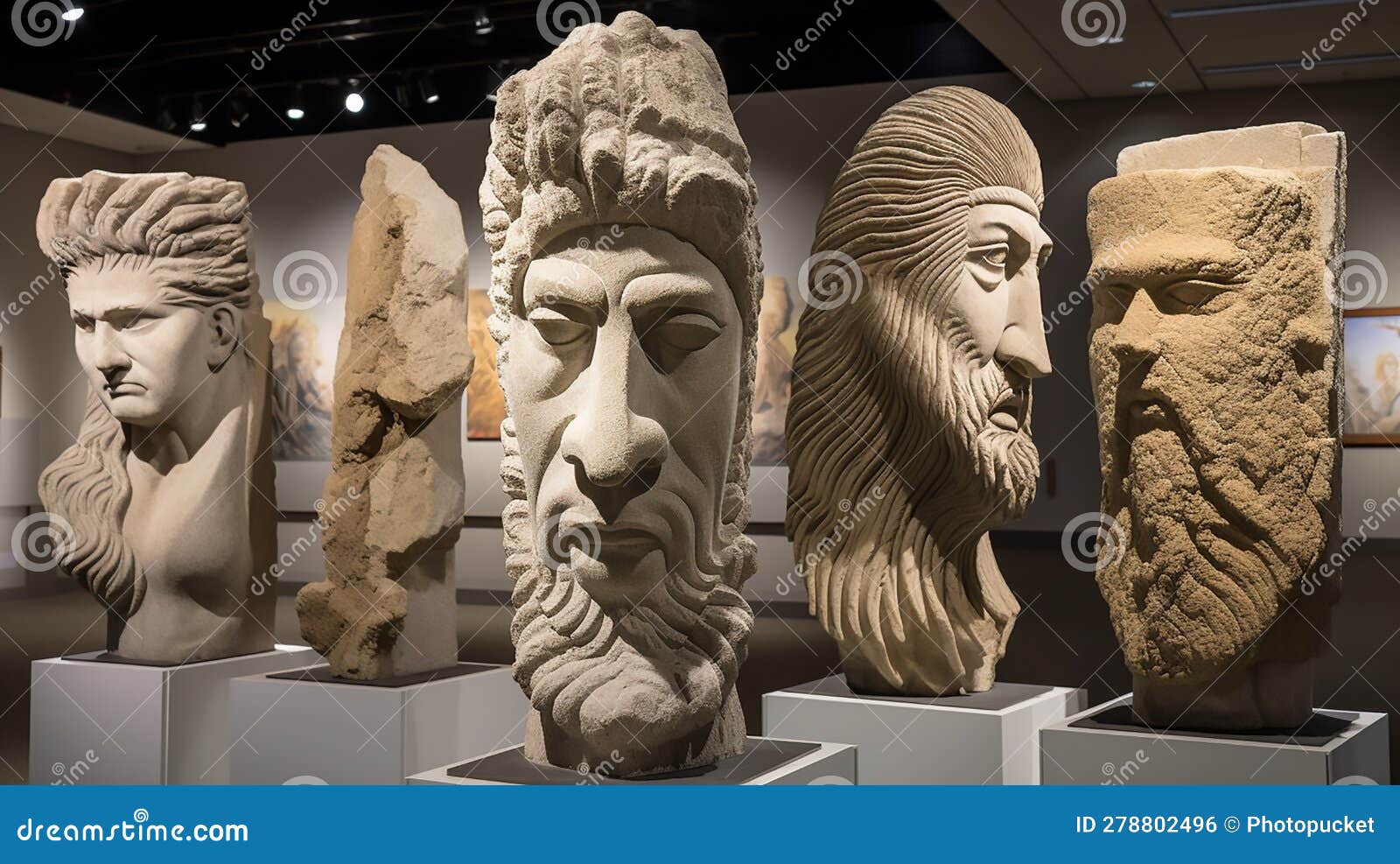 Non Human Stone Sculptures stock illustration. Illustration of drawing ...