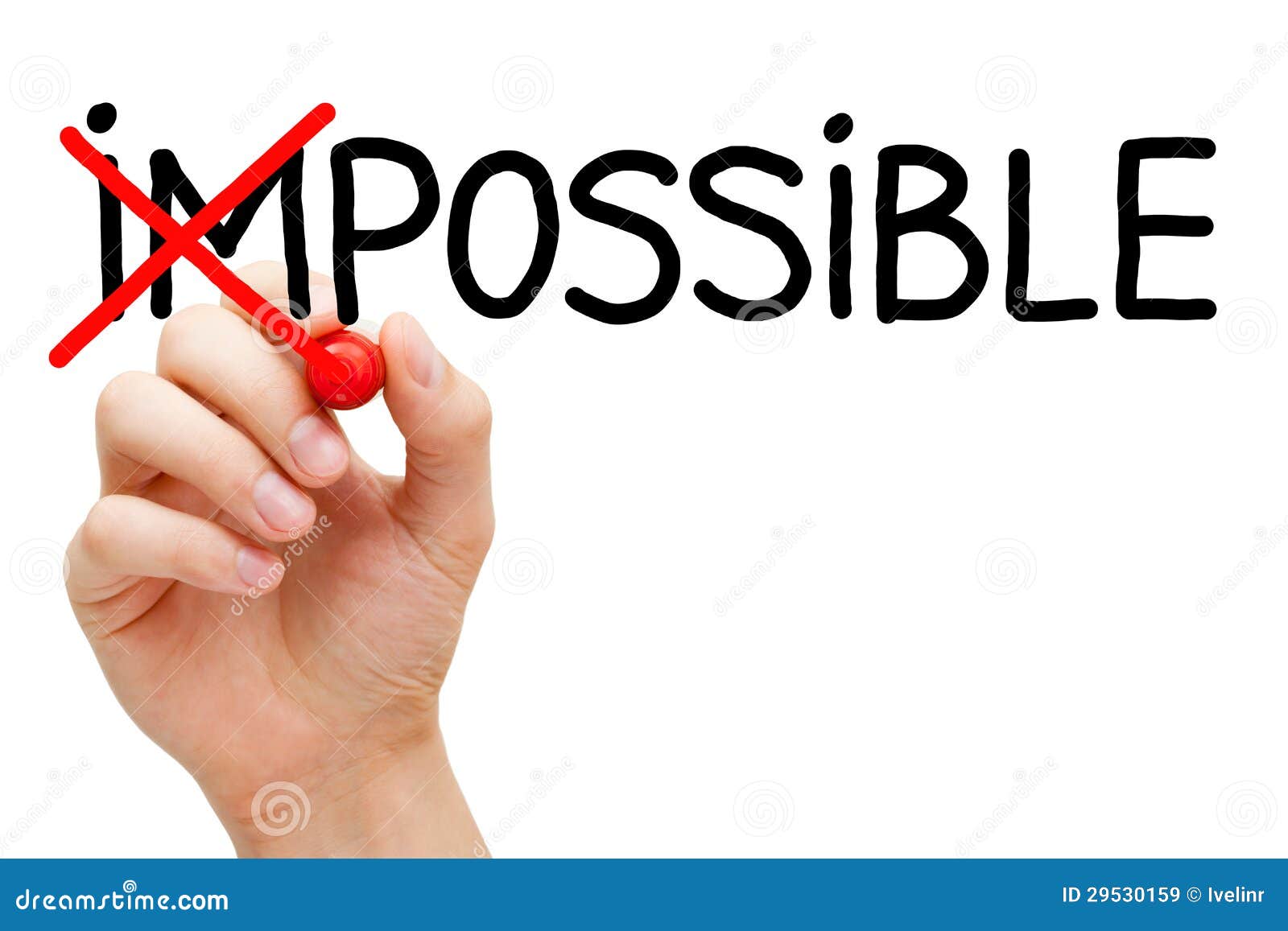 Non impossible possible image stock. Image du manuscrit - 29530159