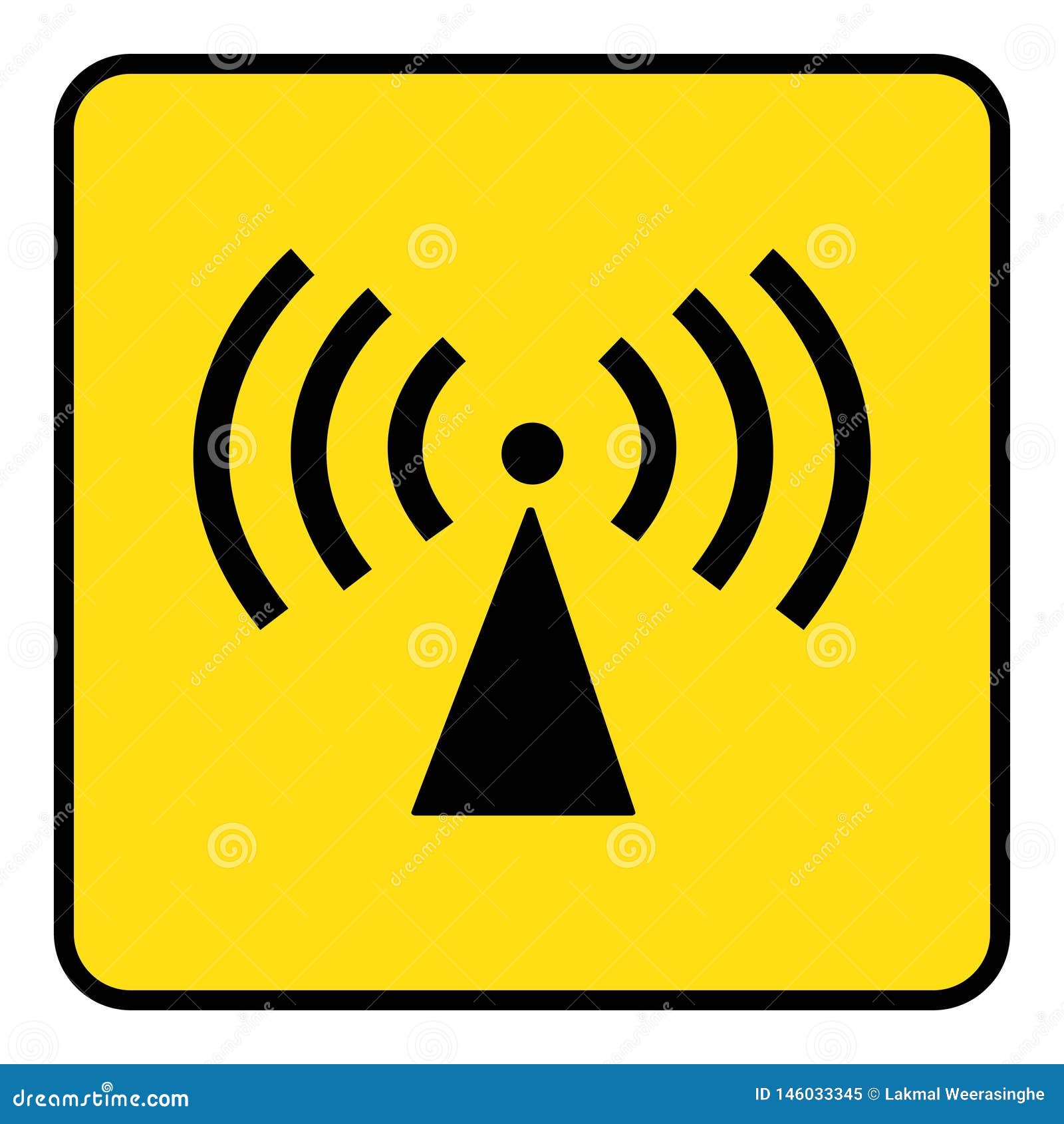 Ionizing Radiation Hazard Symbol. Game And X-rays Energetic. Yellow ...