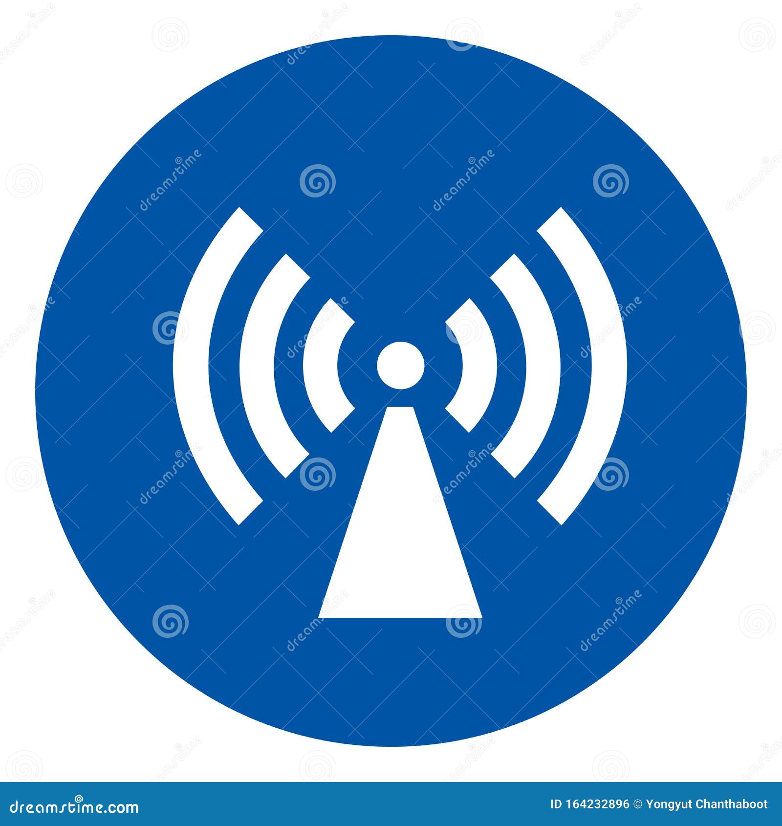 Non-Ionizing Radiation Symbol, Vector Illustration, Isolate on White ...