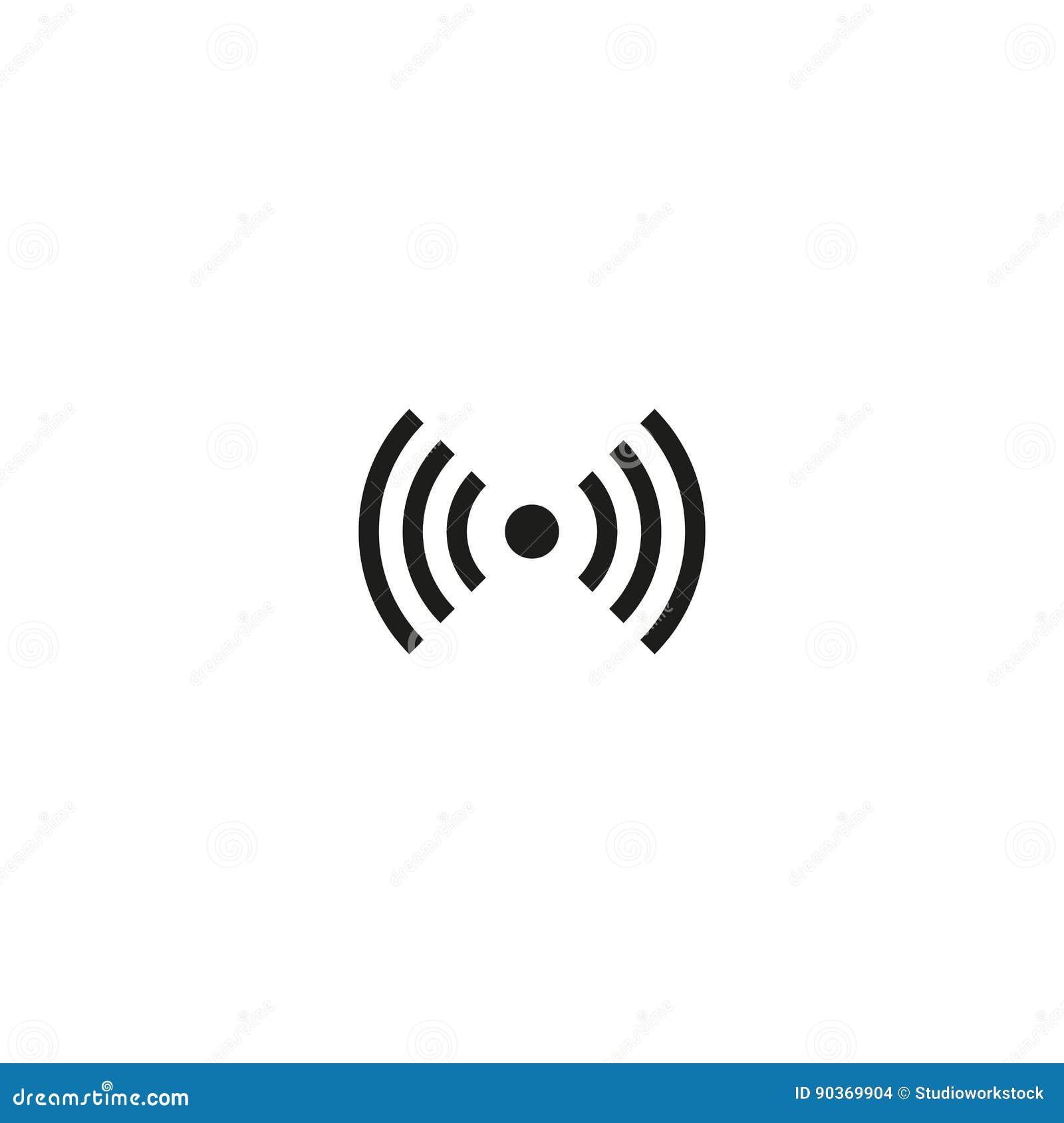 Non-ionizing Radiation Symbol on White Background Stock Vector ...