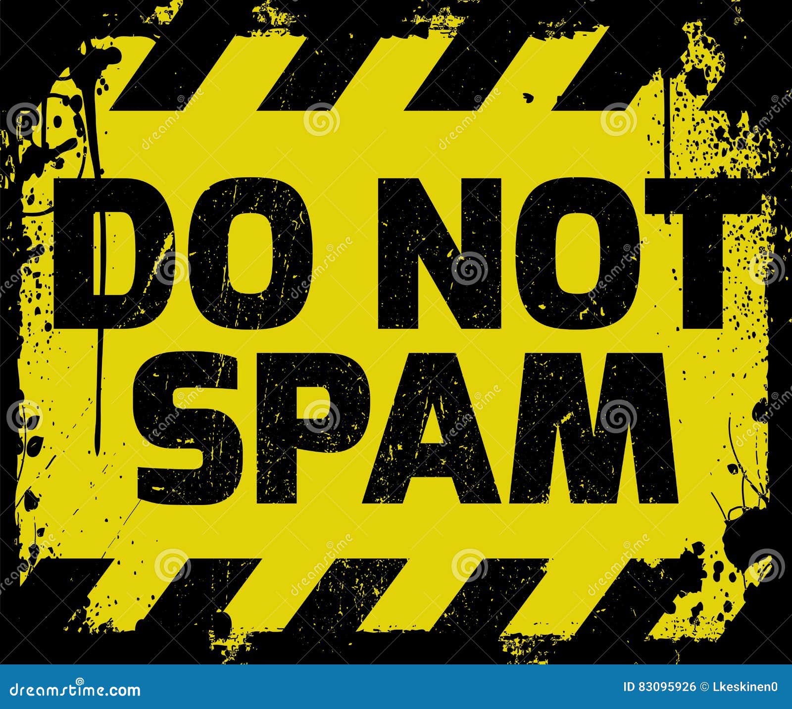 Non non spam il segno illustrazione vettoriale. Illustrazione di ...