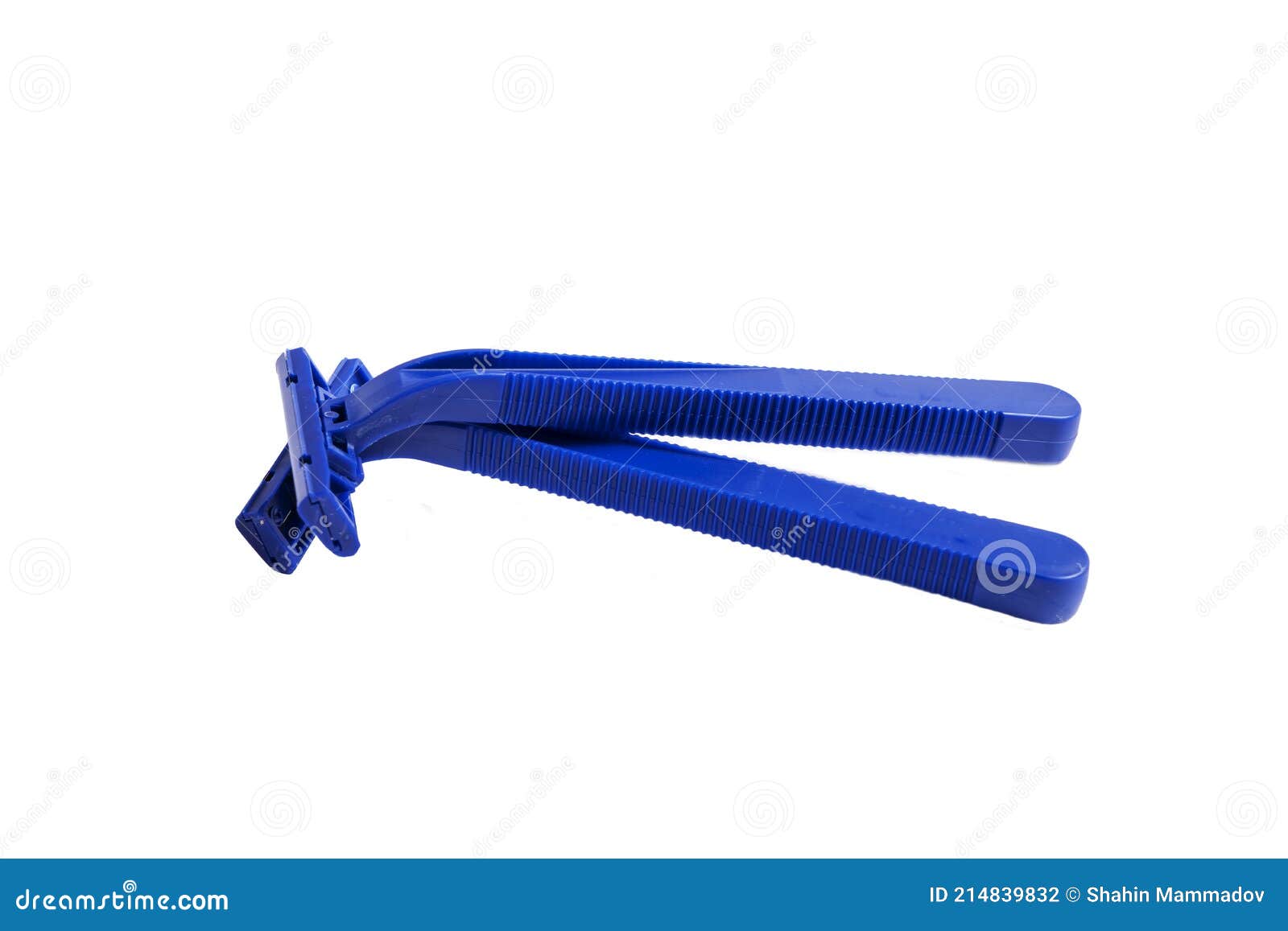 Non-permanent Blue Plastic Shaving Machine Isolated on White Background ...