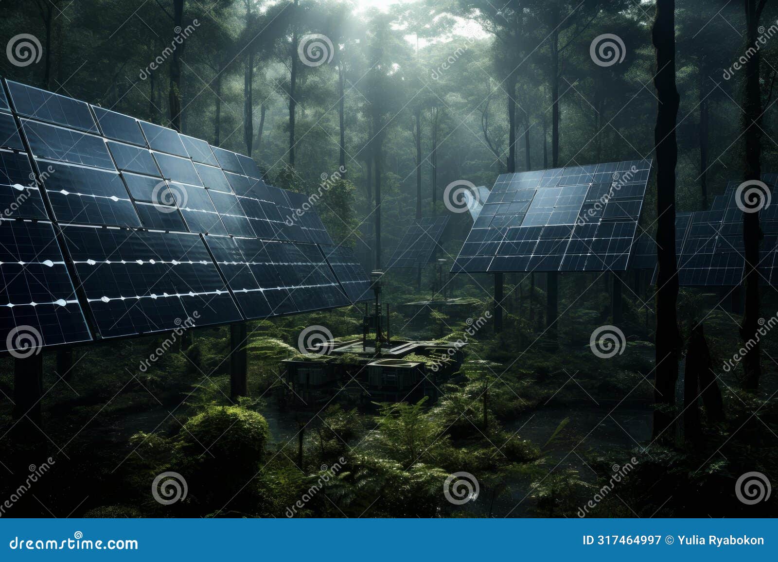 Non-polluting Solar Panels. Generate Ai Stock Illustration ...