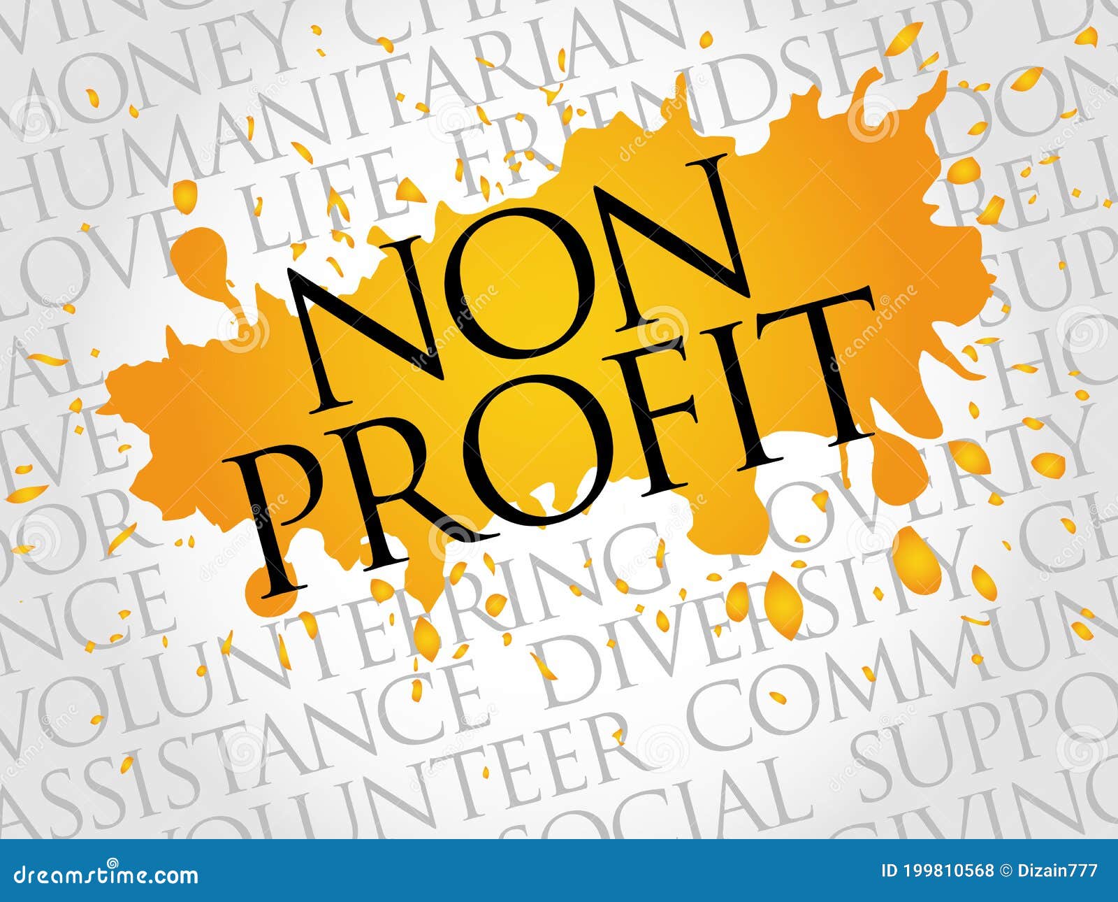 Non Profit word cloud stock illustration. Illustration of foundation ...