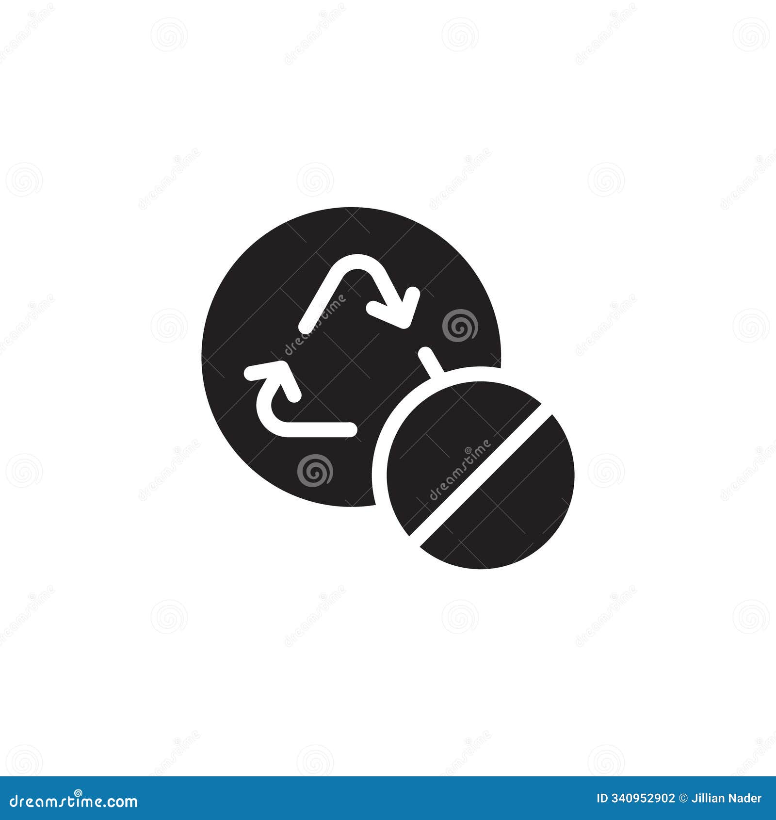 Non Recyclable Icon Web Design in Vector Stock Vector - Illustration of ...