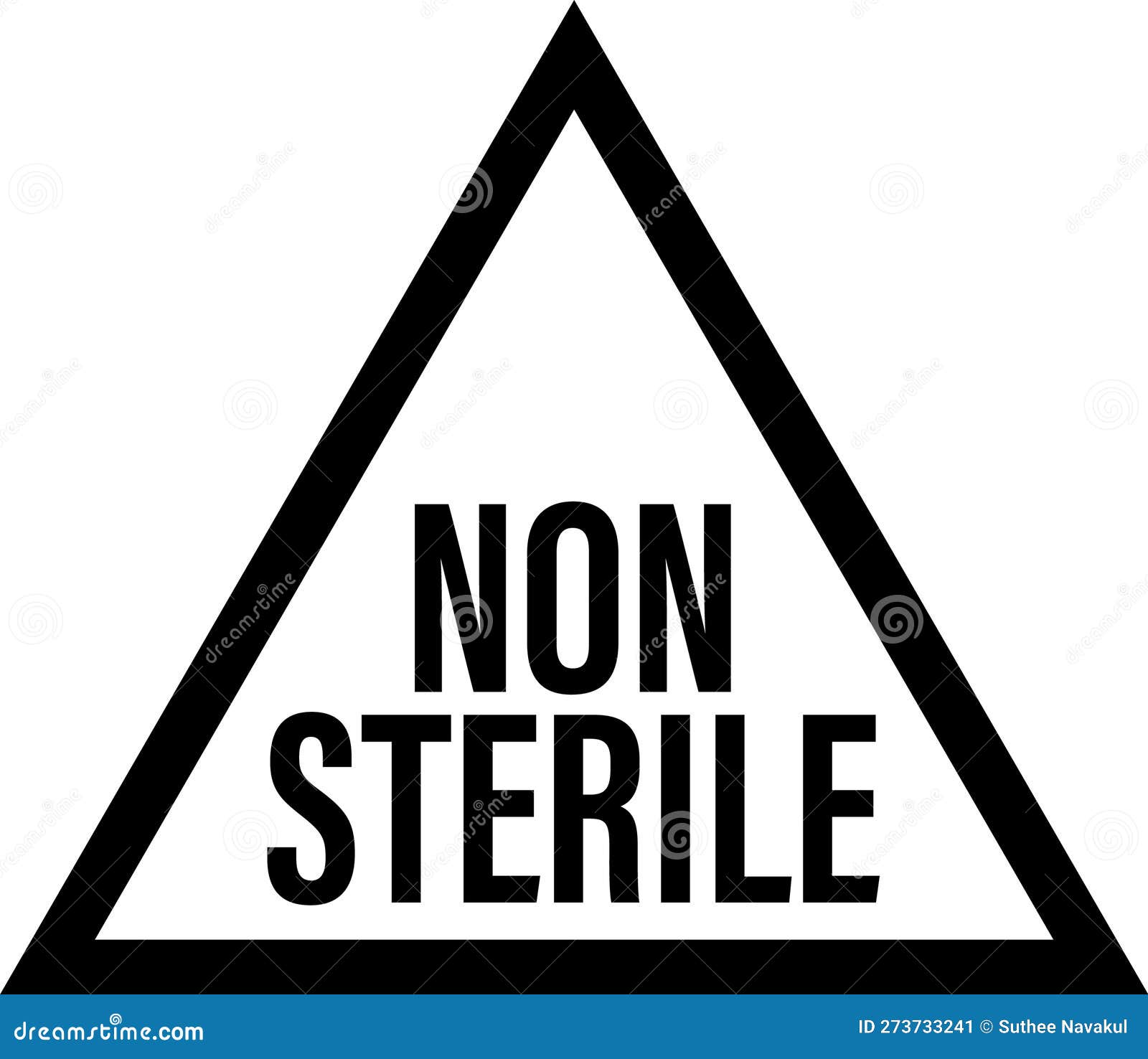 Non Sterile Iso on White Background. Non Sterile ISO Black Symbol. Flat ...