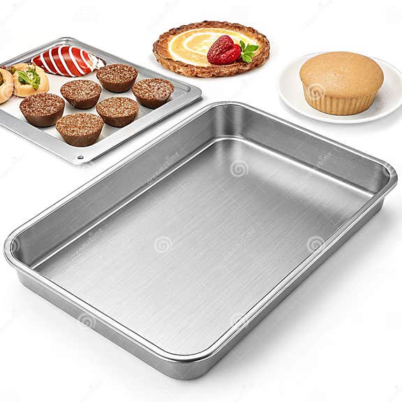 Non-Stick Baking Tray Tray for Baking Stock Illustration - Illustration of setup, tools: 361001092