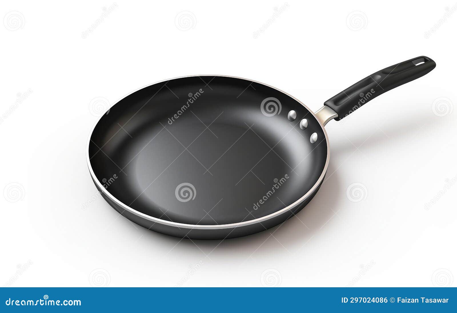 Non-Stick Flying Pan on Clear Background -Generative Ai Stock ...