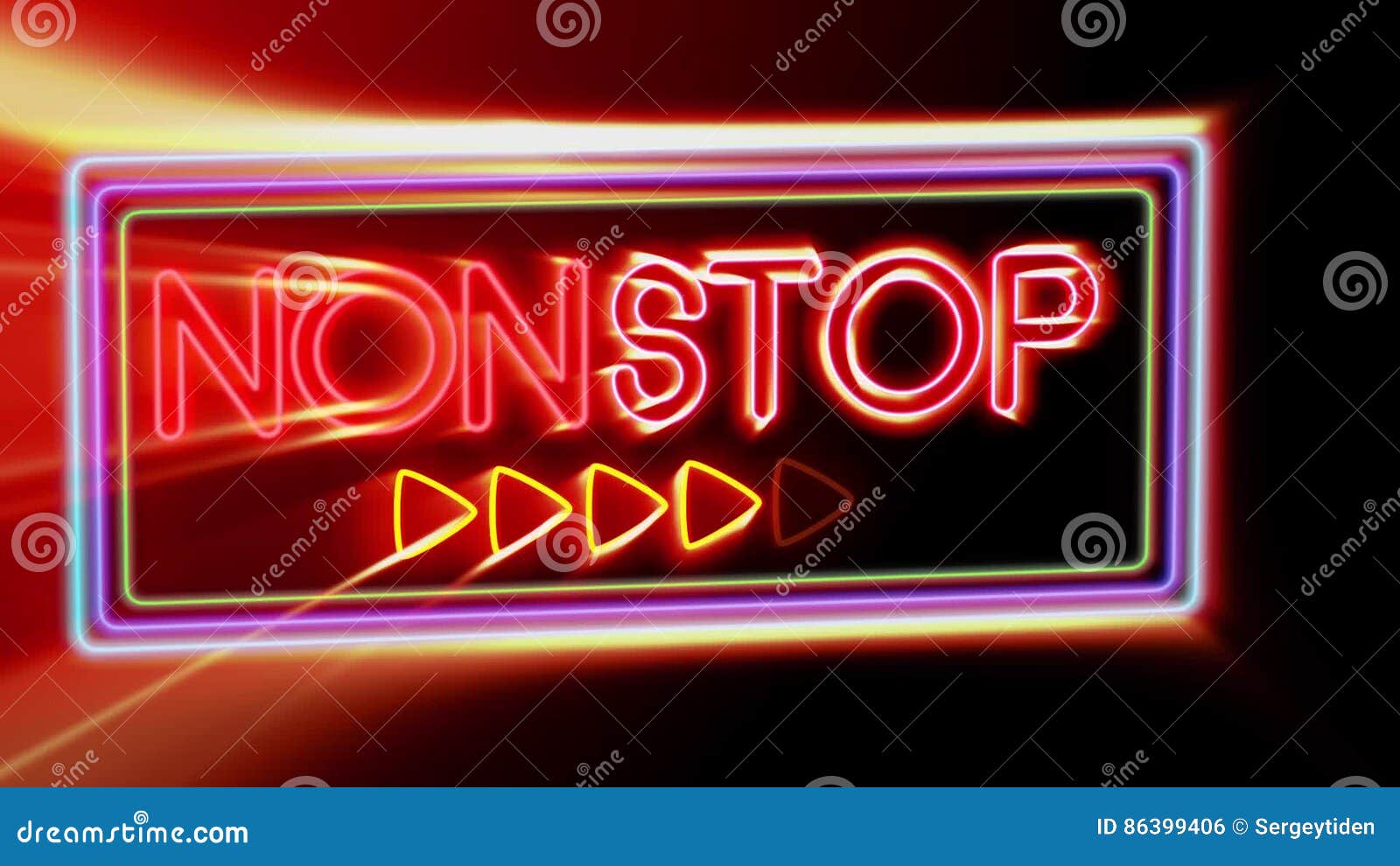 Non-stop - Flashing Vibrant Colorful Neon Board Background Stock ...