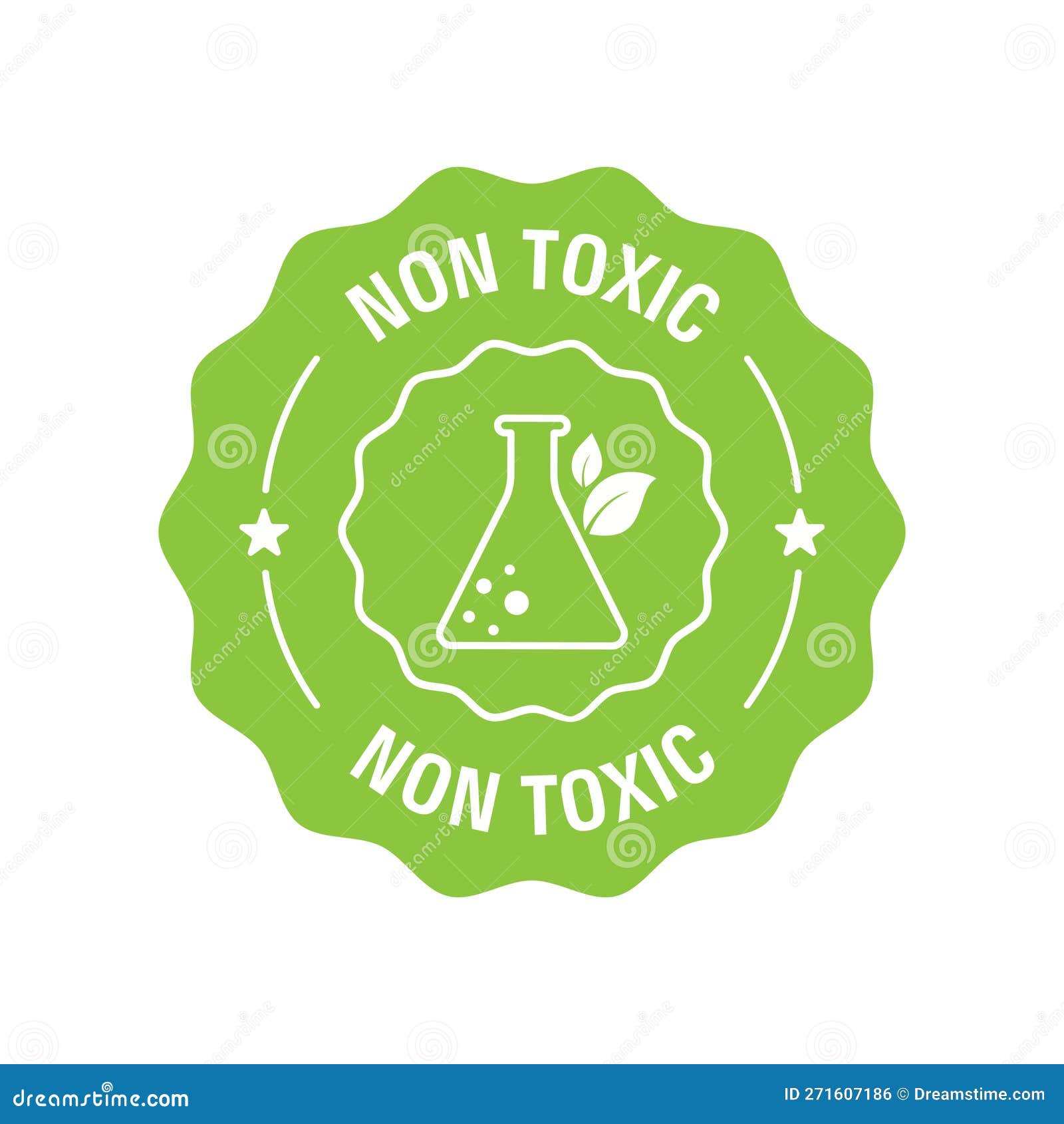 Non Toxic Design Logo Template. Non Toxic Label. Vector Illustration ...