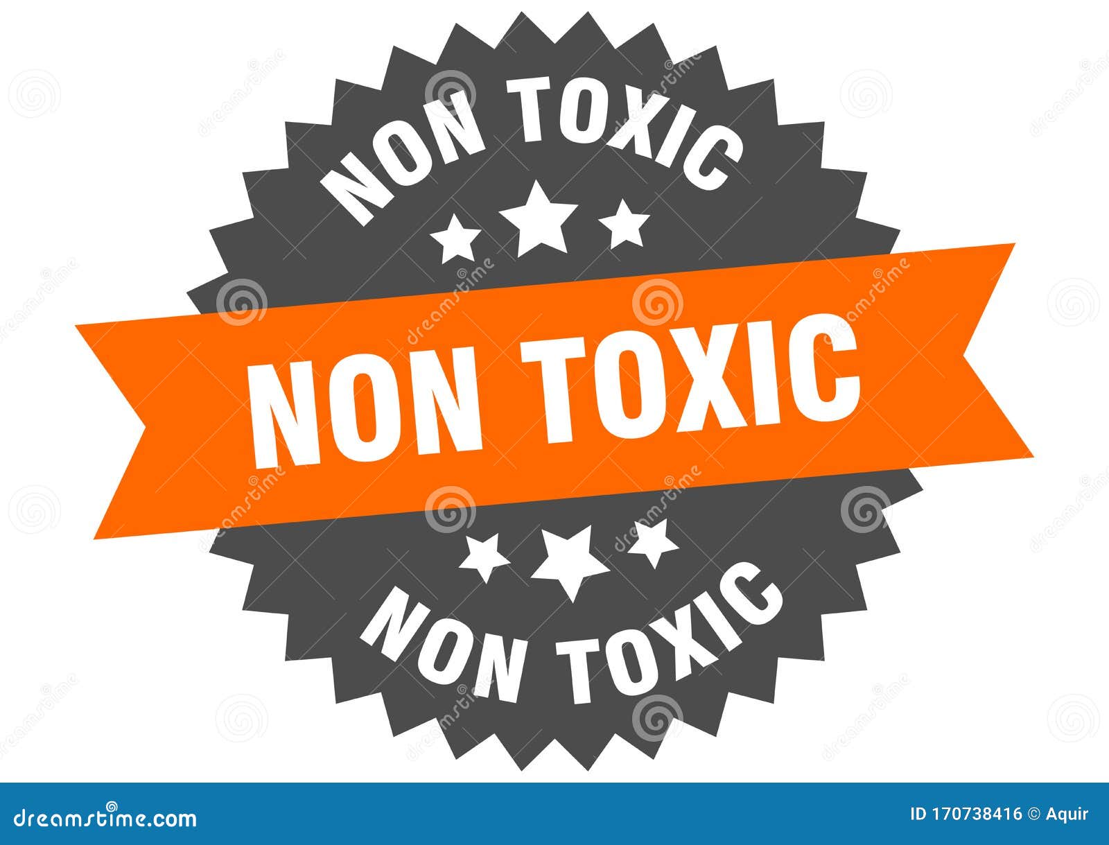 Non Toxic Sign. Non Toxic Circular Band Label. Non Toxic Sticker Stock ...