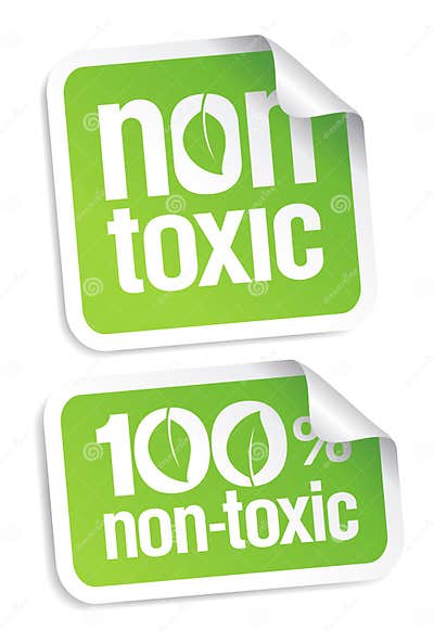 Non toxic stickers. stock vector. Illustration of percent - 16735843