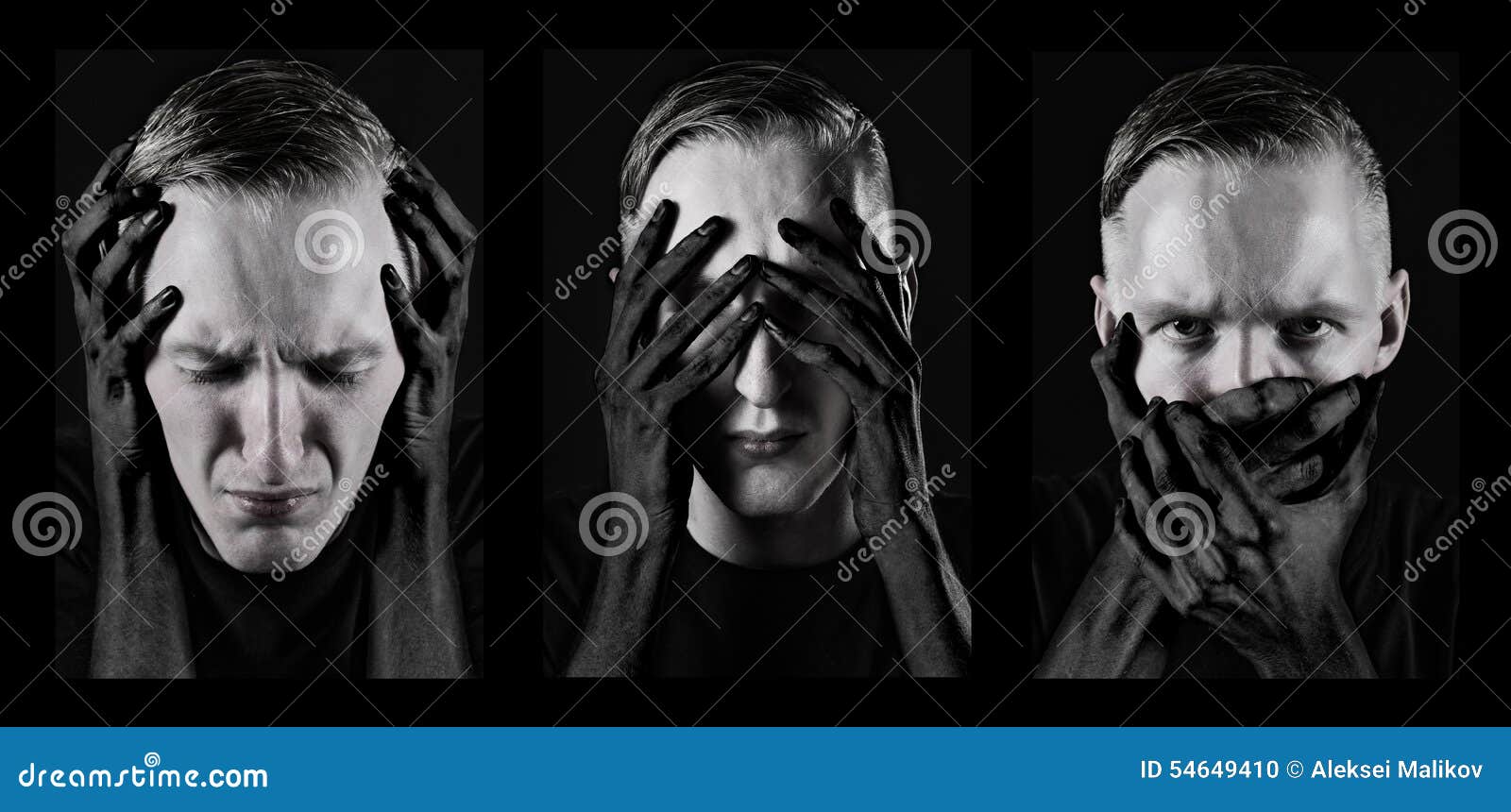 Non Vedo Niente Non Sentire Niente Niente Dire Fotografia Stock ...