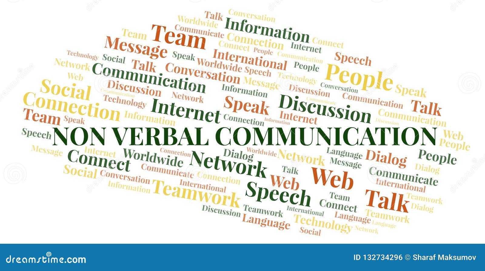 Non Verbal Communication Word Cloud Stock Illustration - Illustration ...