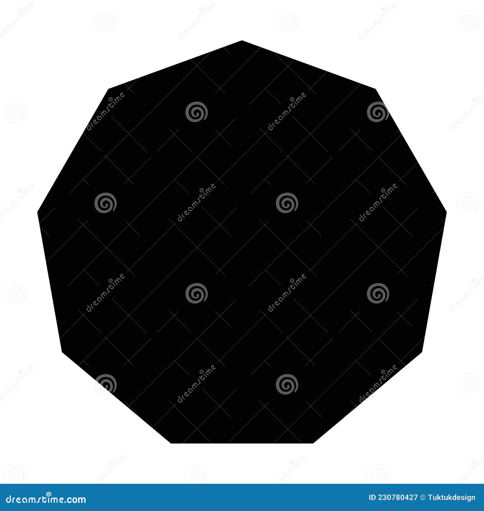 Nonagon Shape Symbol Vector Icon for Creative Graphic Design Ui Element ...
