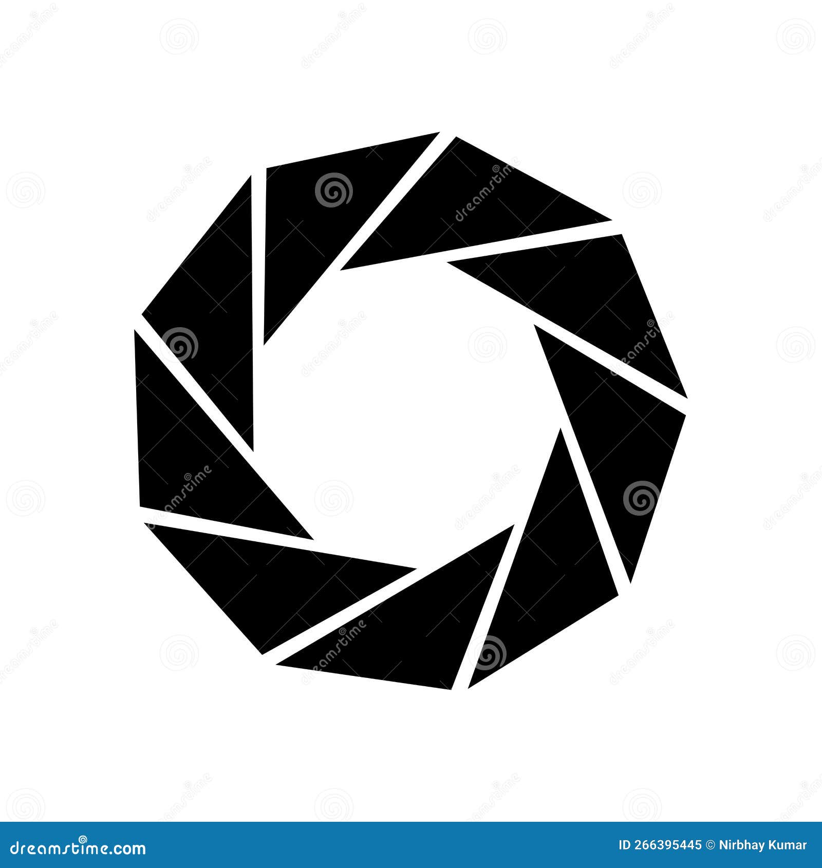 Black and White Nonagon Star Symbol Icon Stock Vector - Illustration of ...