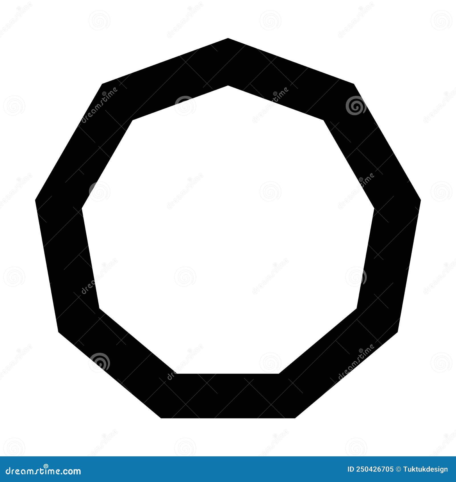 Nonagon Symbol Shape Vector Icon for Creative Graphic Design Ui Element ...