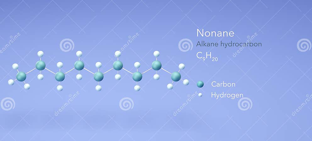 Nonane, Molecular Structures, Alkane Hydrocarbon, 3d Model, Structural ...
