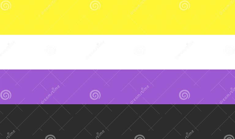 Nonbinary flag symbol stock illustration. Illustration of nonbinary ...