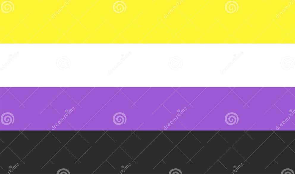 Nonbinary flag symbol stock illustration. Illustration of nonbinary ...