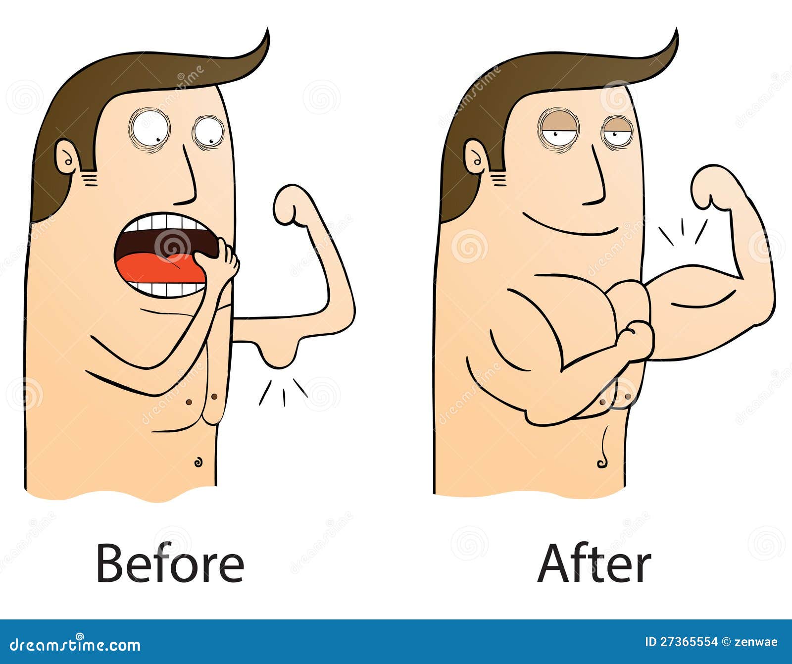 Before and after stock vector. Illustration of bare, happy - 27365554