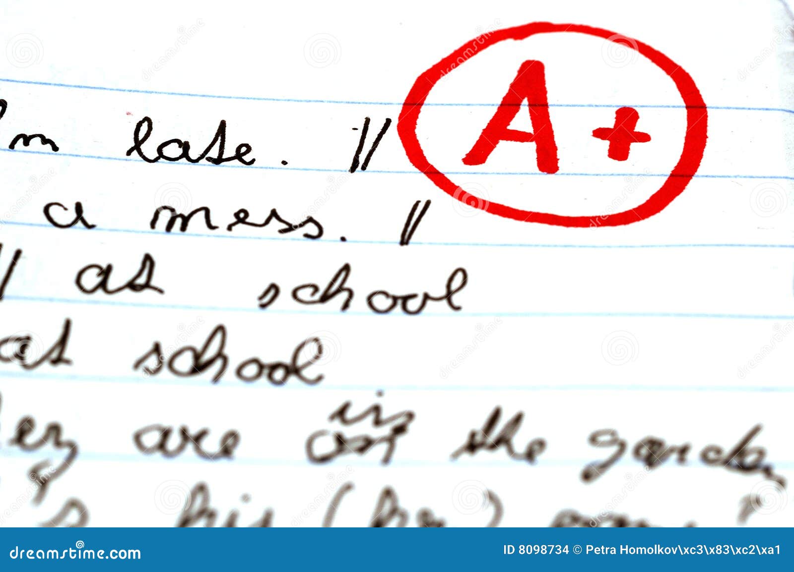 A+ stock photo. Image of macro, rating, paper, education - 8098734