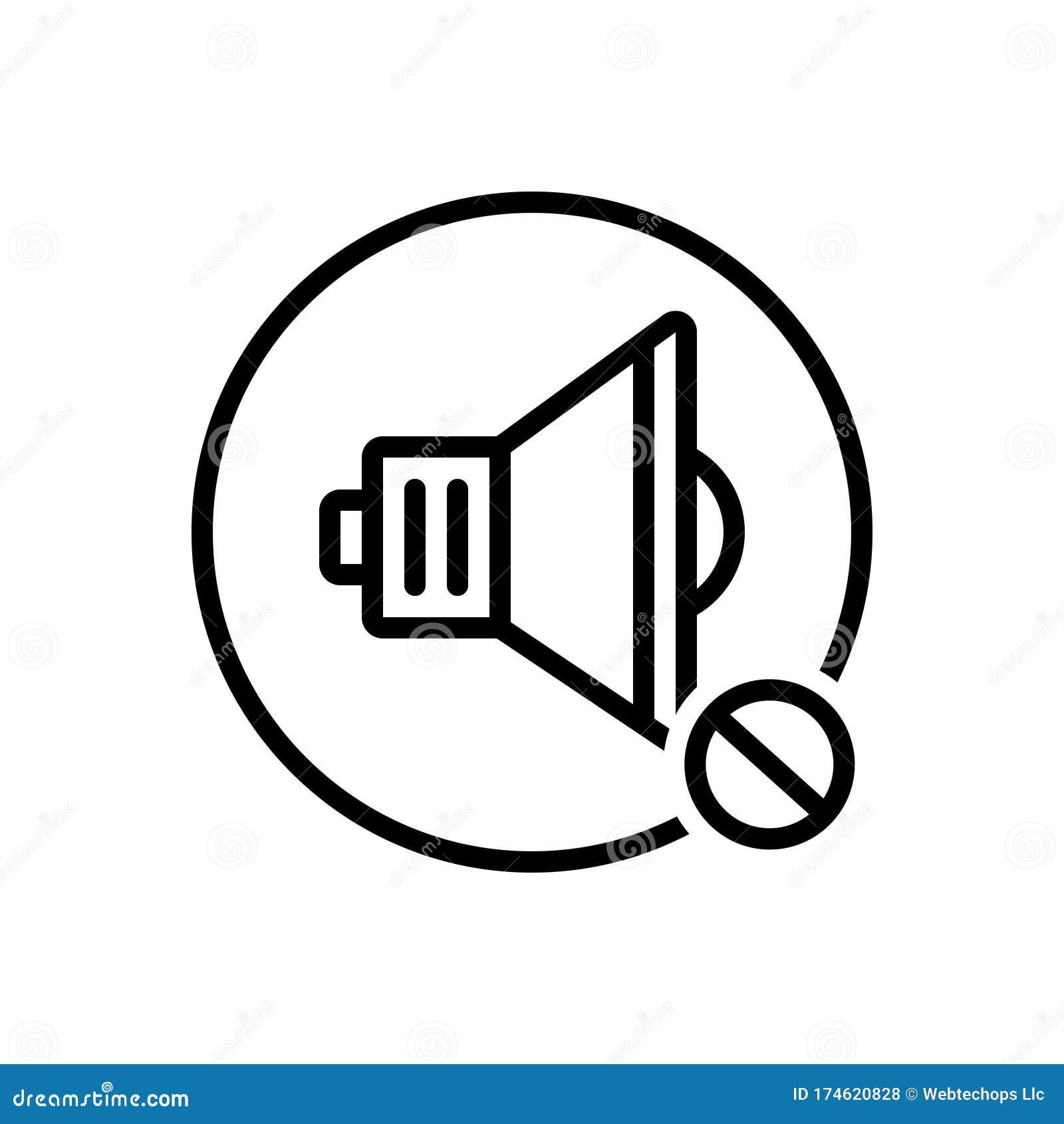 Black Line Icon for None, Prohibited and Ban Stock Vector ...