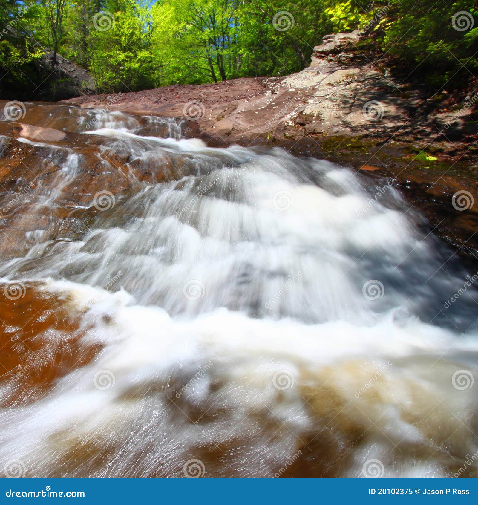 Nonesuch Falls of Michigan stock image. Image of waterfall - 20102375
