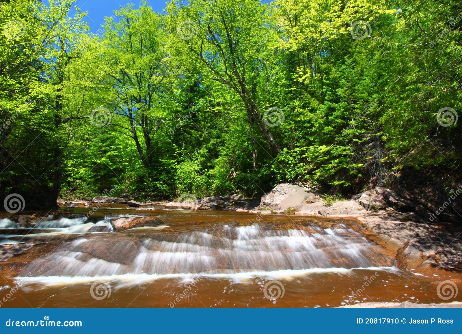 Nonesuch Falls of Michigan stock photo. Image of stream - 20817910