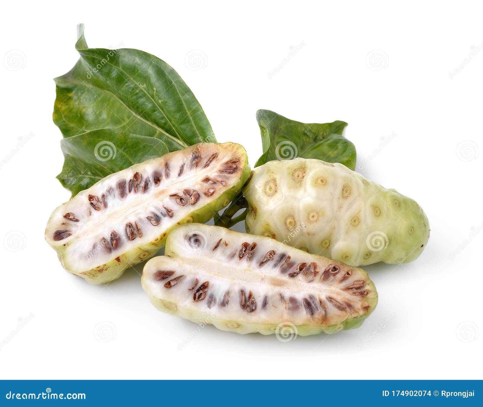 Noni Fruits on White Background Stock Photo - Image of crop, natural ...